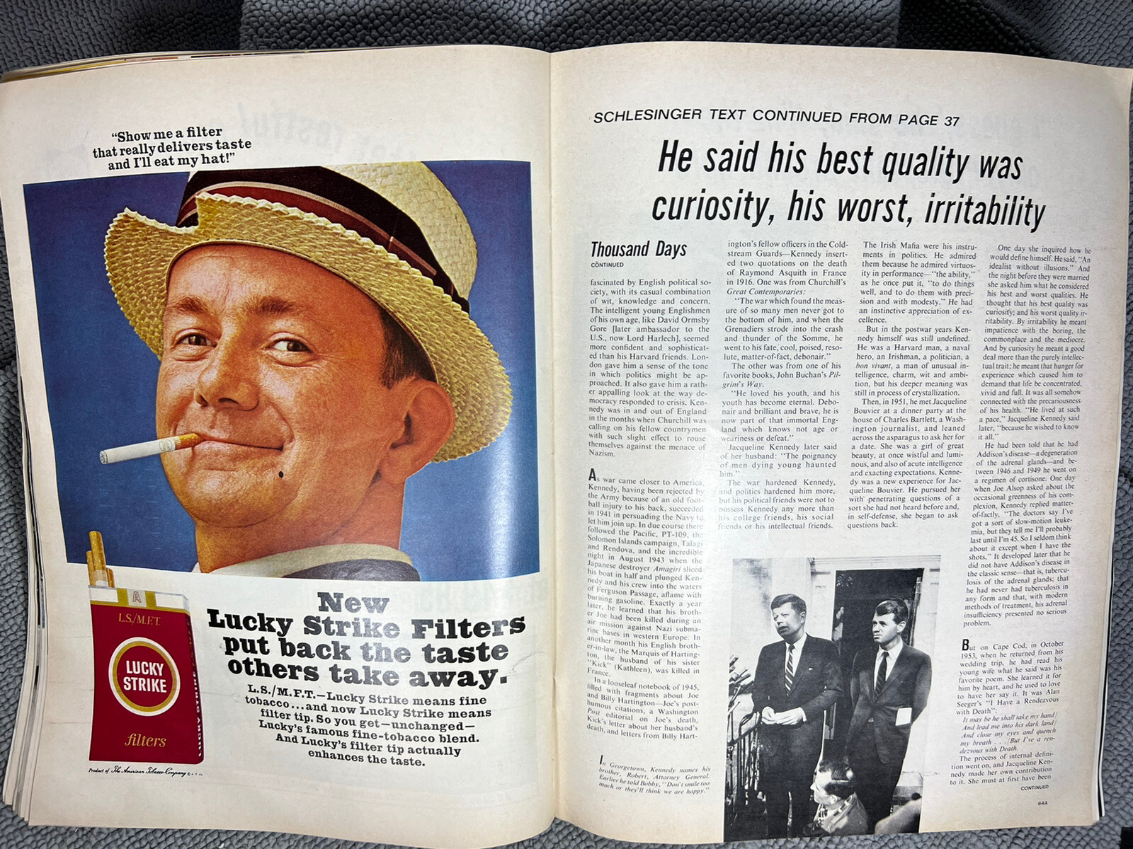 FIRST PORTRAIT OF KENNEDY - LIFE MAGAZINE, JULY 16 1965 A THOUSAND DAYS ...