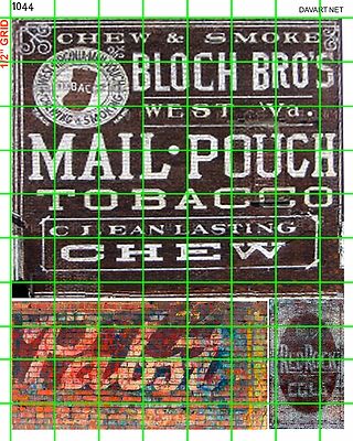 1044 DAVE'S DECALS LARGE HO O S MAIL POUCH PBR OLD BUILDING SIGN ...