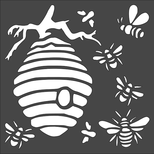 Hive Pattern Stencil