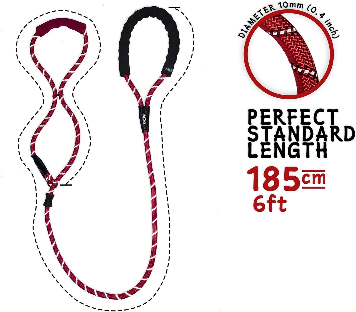 Figure of 8 Dog Lead With Padded Nose Loop-Anti Pull Dog Lead Stop Dog ...