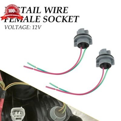 2PCS 7440 7443 Bulb Socket Harness Sockets Adapter For Turn Signal ...