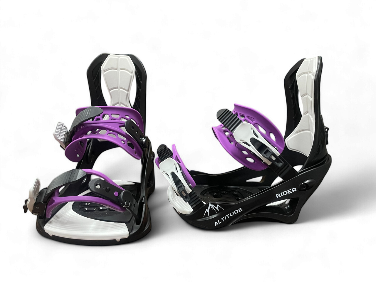 MEN'S ALTITUDE RIDER SNOWBOARD BINDINGS 4X4 BURTON 3D EST BLACK/PURPLE ...
