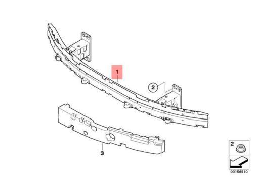 NEW BMW 5 E60 FRONT BUMPER CRASH BAR 51117178087 7178087 OEM | eBay
