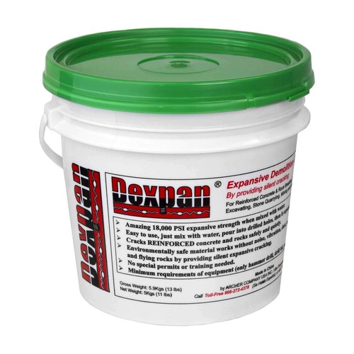 Expansive Demolition Grout 11 Lb. Bucket for Rock Breaking, Concrete ...