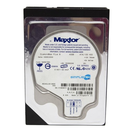 Maxtor Diamondmax Plus 8 40GB IDE 3.5" Hard Disk HDD Windows 98 2000 XP | eBay