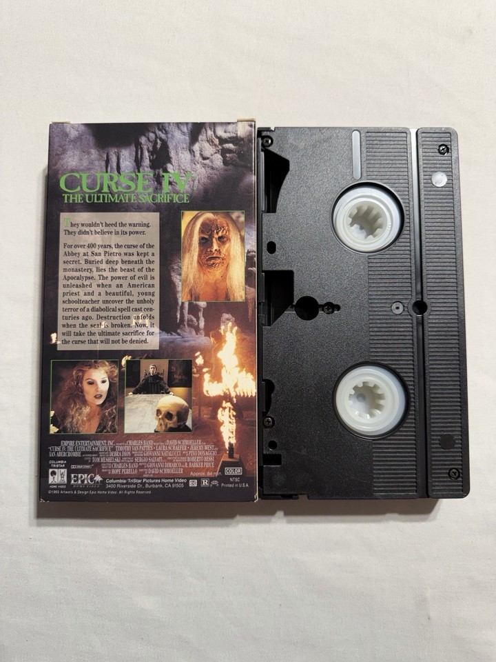 Vintage Curse IV The Ultimate Sacrifice VHS Horror Screener Not For ...