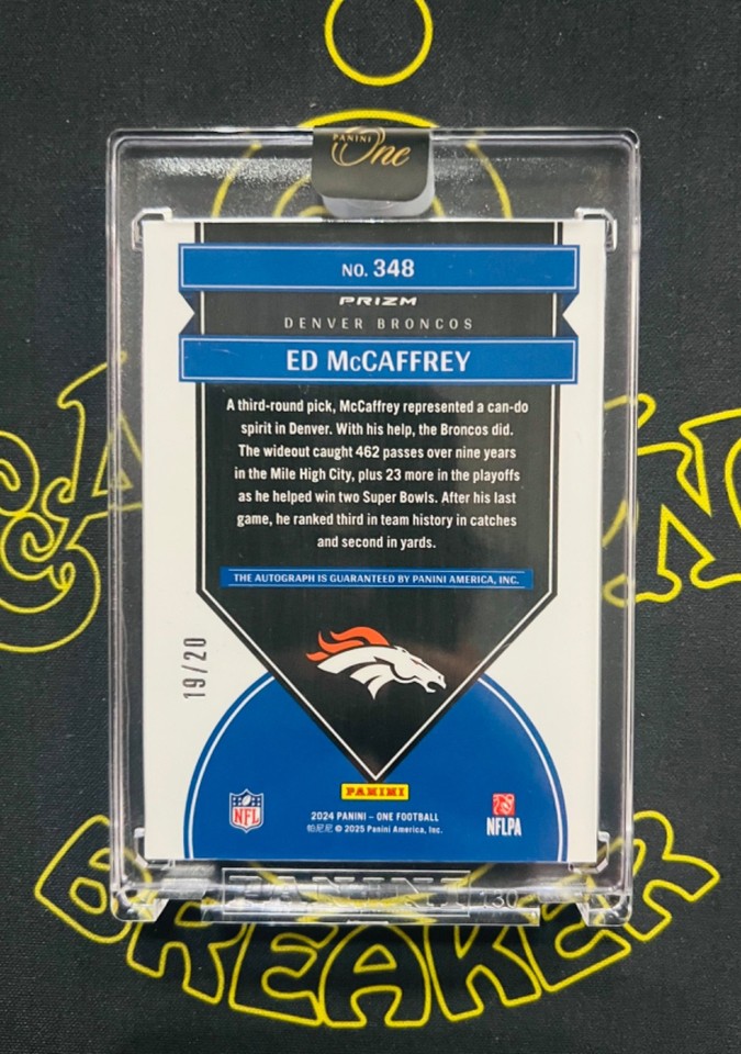 2024 PANINI ONE - ONCE IN A FRANCHISE - ED MCCAFFREY - AUTOGRAPH - 19/ ...