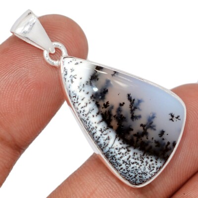 Natural Merlinite Dendritic Opal - Turkey 925 Silver Pendants Jewelry ...