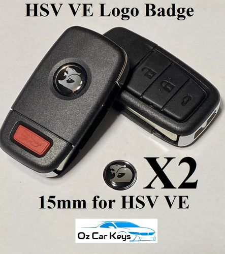2 Holden HSV VE 15mm Key Fob Badges / Remote Emblems/ Sticker / Logo ...