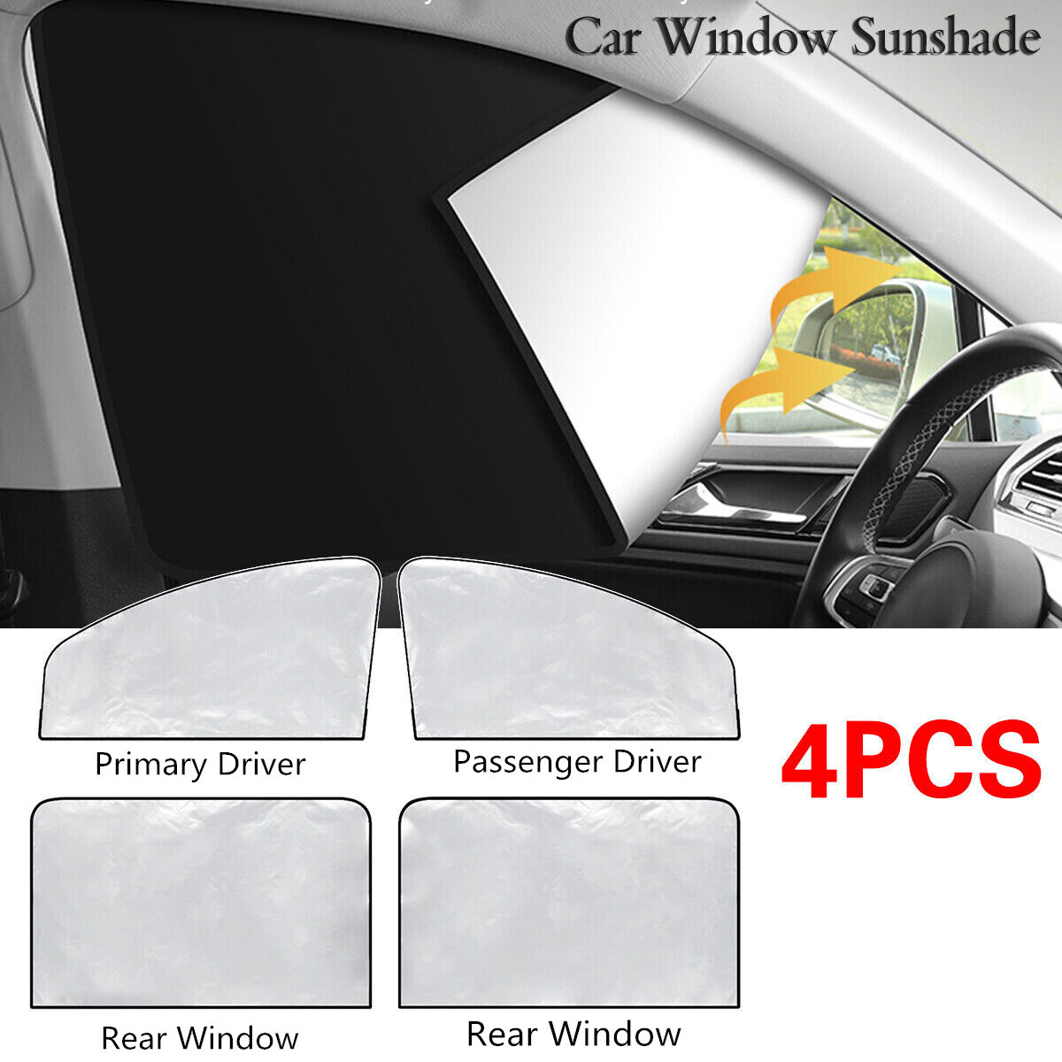 4Pcs Magnetic Car Sun Shades Shade Screen Protector Kids Baby Window ...