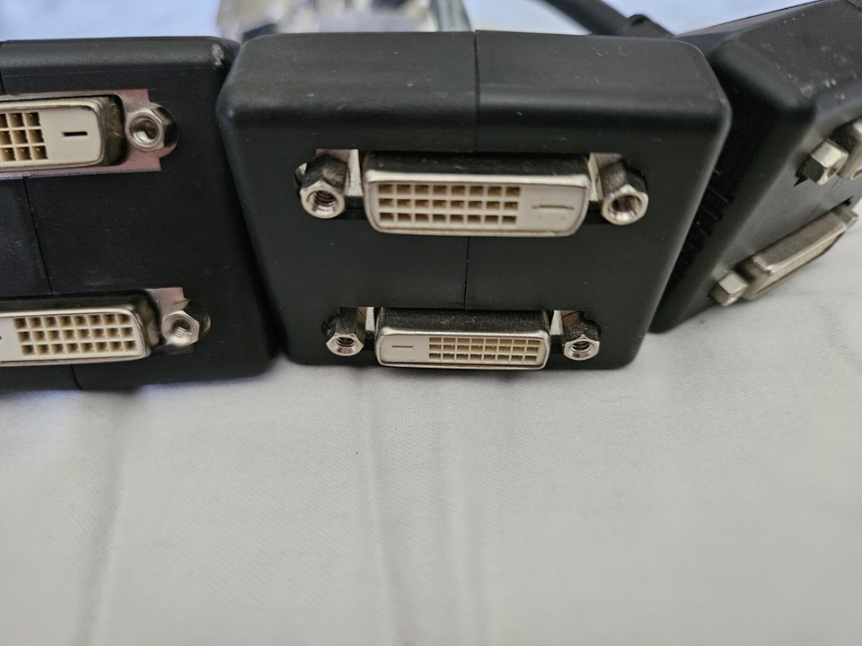 LOT OF 2 Genuine Dell NVIDIA Amphenol CN-0F908M QUAD DVI Splitter Cable ...