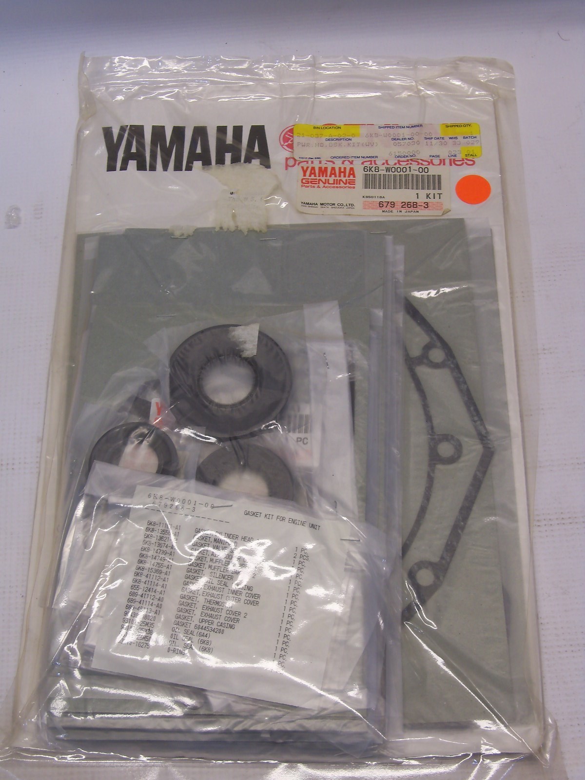 NOS YAMAHA 6K8-W0001-00-00 HEAD GASKET KIT WJ500 WR500 | eBay