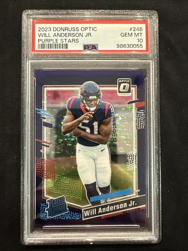 Will Anderson Jr 01/15 PSA 10 2023 Panini Optic Purple Stars Texans ...