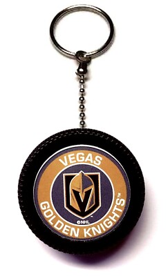 VEGAS GOLDEN KNIGHTS MINI PUCK KEYCHAIN 2" WIDE NEW NHL OFFICIALLY ...