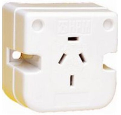 HPM PLUG BASE 10A 250V 4-Pins & Looping Terminal, Surface Mount WHITE ...