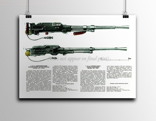 Soviet Russian Military Poster SGMT M1949 PKT M1962 7.62 MM Tank ...