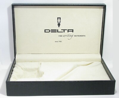 Delta Fountain Pen & Ink Bottle Presentation Storage Box Black ...
