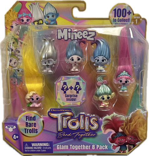 Dreamworks Trolls Band Together Mineez Glam Together 8 Pack-Find RARE ...
