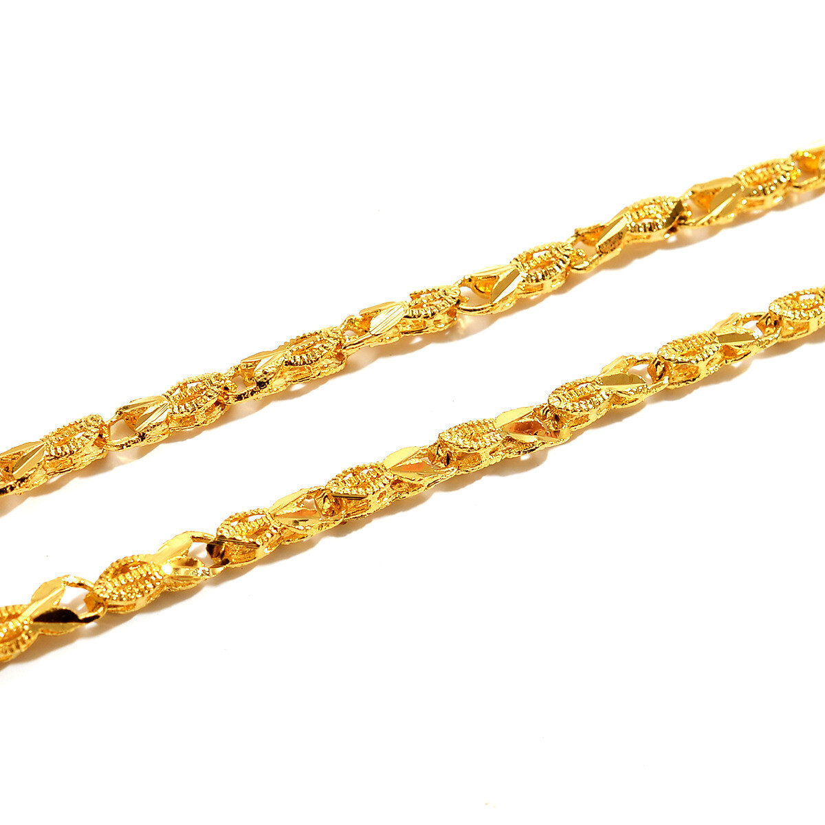 2 MM Link Chain 22K 23K 24K THAI BAHT GOLD GP NECKLACE Jewelry | eBay ...