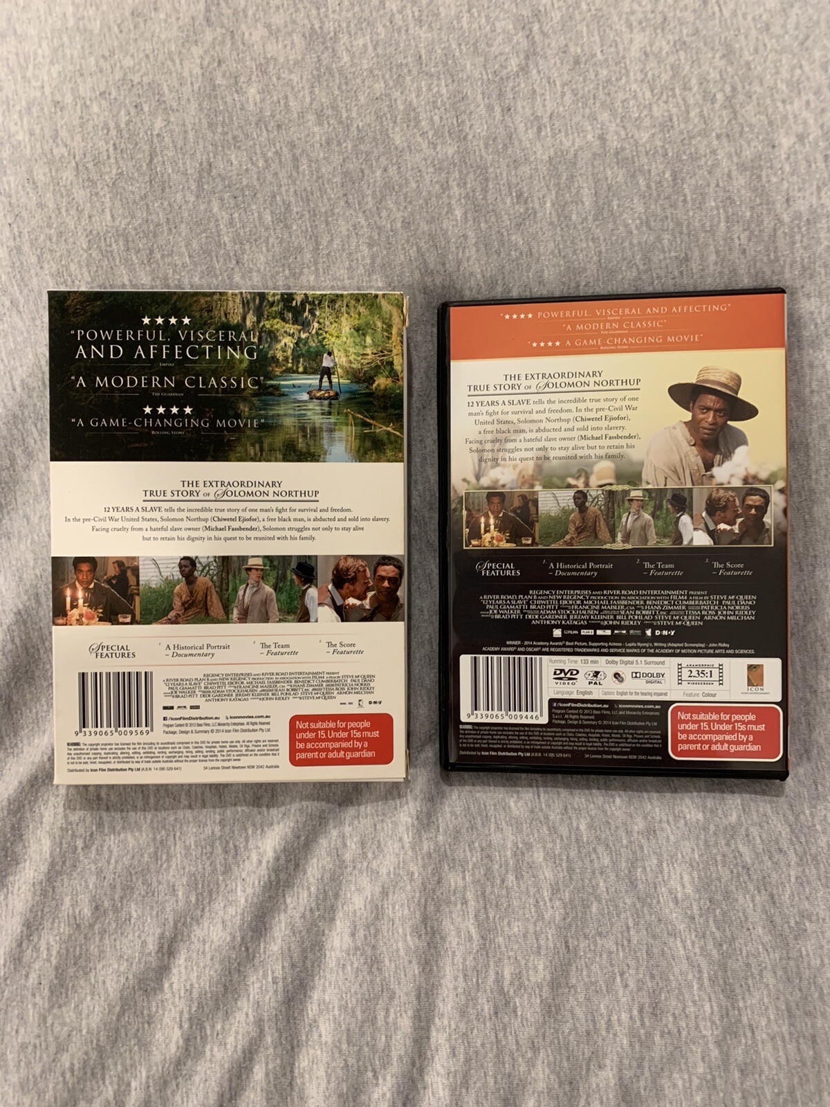 12 Years A Slave (DVD 2013) Historical Drama Steve Mcqueen Region 2 & 4 ...