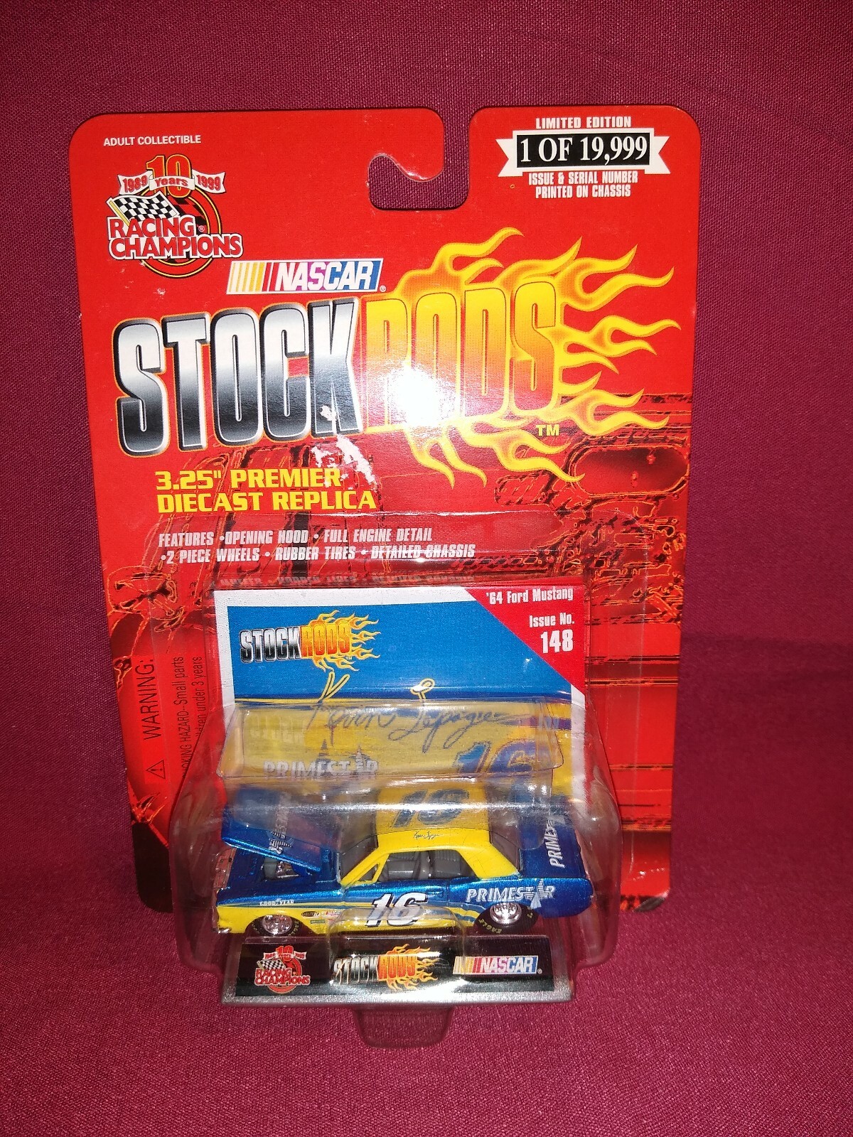 RACING CHAMPIONS NASCAR STOCK RODS 64 FORD MUSTANG KEVIN LEPAGE ISSUE ...