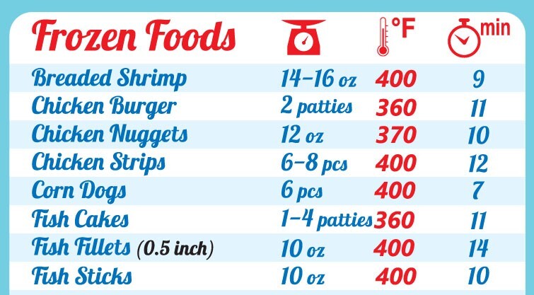 Ninja Air Fryer Cooking Times Magnet Chart Guide Accessories Cheat ...