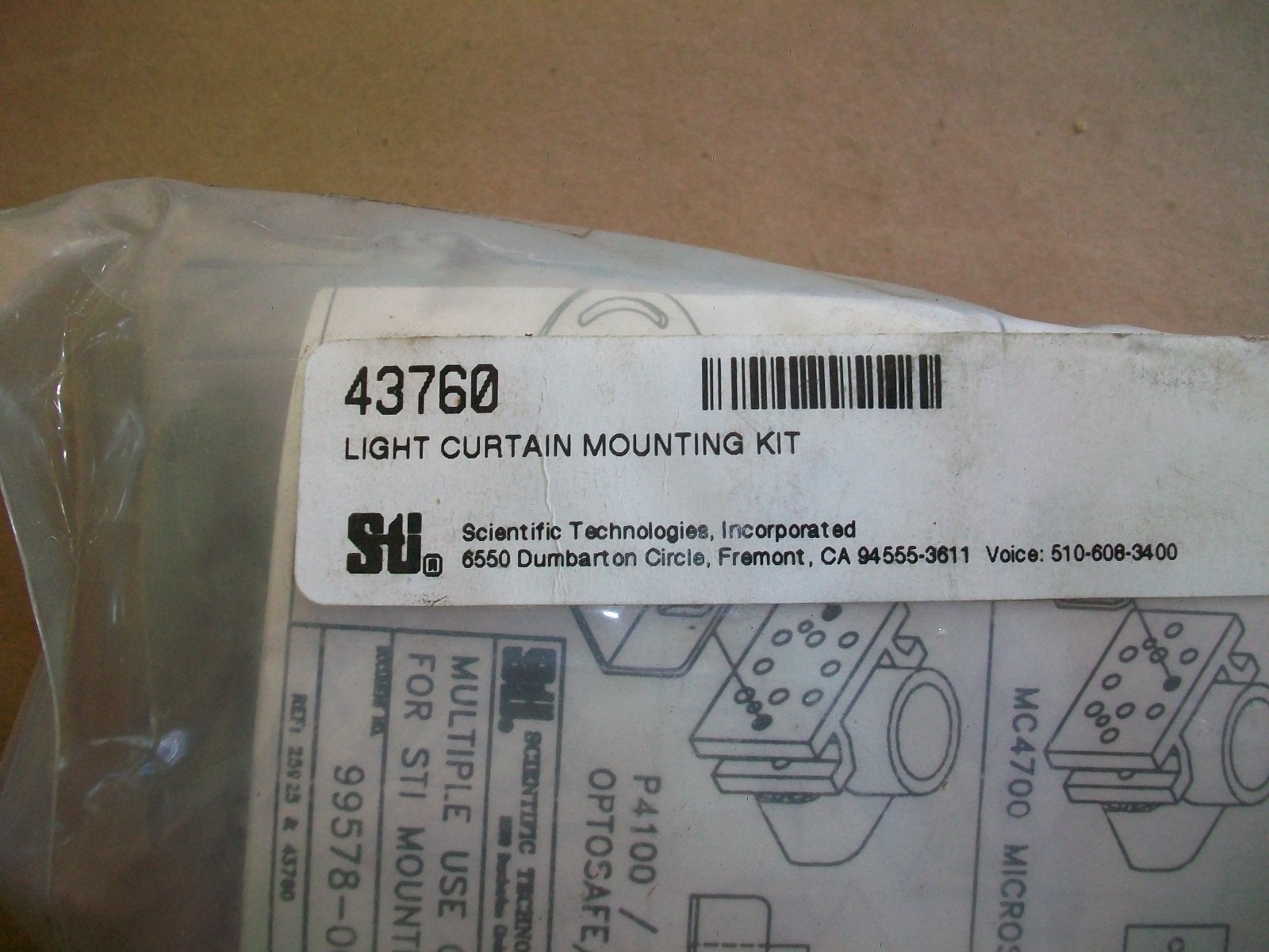 STI Light Curtain Mounting Kit 43760 NEW | eBay