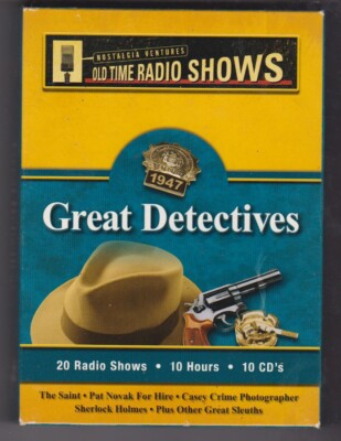 Old Time Radio Shows Great Detectives CD 20 Radio Shows 10 Hours 10 CD ...