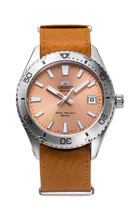 Orient Mako 40mm Salmon Dial Automatic RA-AC0Q05P10B 200M Men's Watch ...