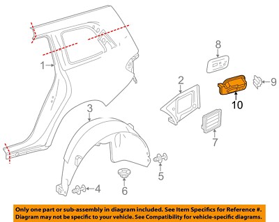 MERCEDES OEM 13-19 GL350 Quarter Panel Components-Fuel Pocket ...