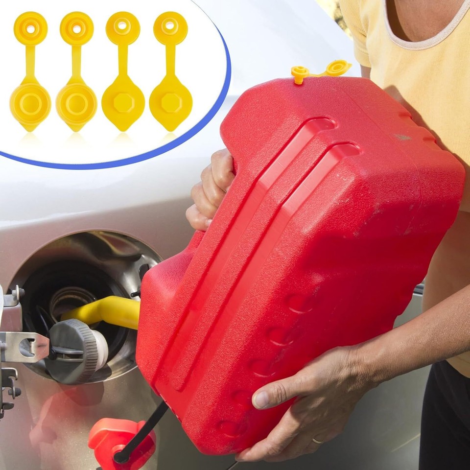 5 Yellow Fuel Gas Can Jug Vent Cap Blitz Wedco Scepter Essence Midwest ...