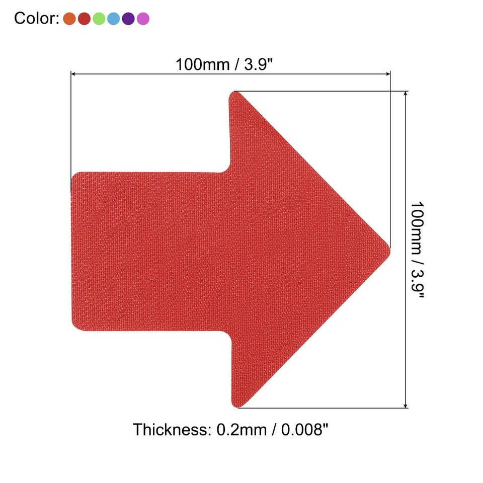 3.9x3.9" Arrow Carpet Spot,24Pcs Floor Spot Sitting Marker Nylon Sign,6 ...