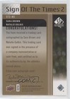 2012 SP Authentic Sign of the Times 2 Natalie Gulbis Sara Brown Rookie ...