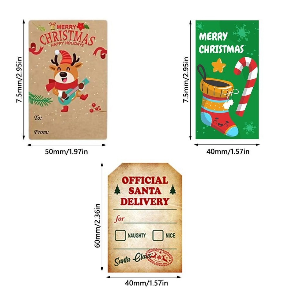 Multicolor Gift Box Decoration Labels Scrapbooking Stickers Christmas ...