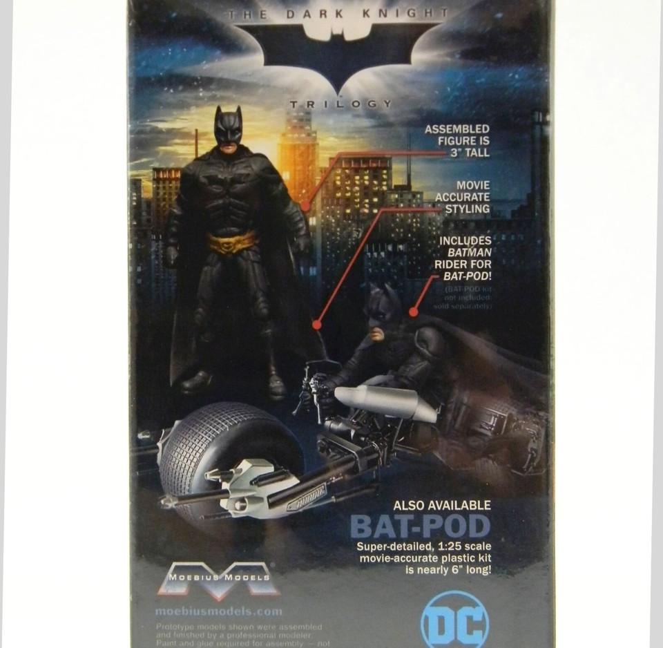 MOEBIUS THE DARK KNIGHT BATMAN PLASTIC MODEL KIT 1:25 SCALE skill 3 ...