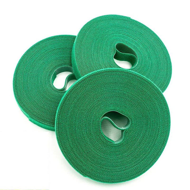 5M Nylon Plant Bandage Tie Reusable Plant Hook Loop Ties Green Fastener ...
