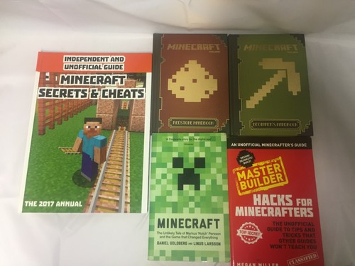 5x Minecraft Books Hacks for Minecrafters 2017 Annual Redstone Handbook ...