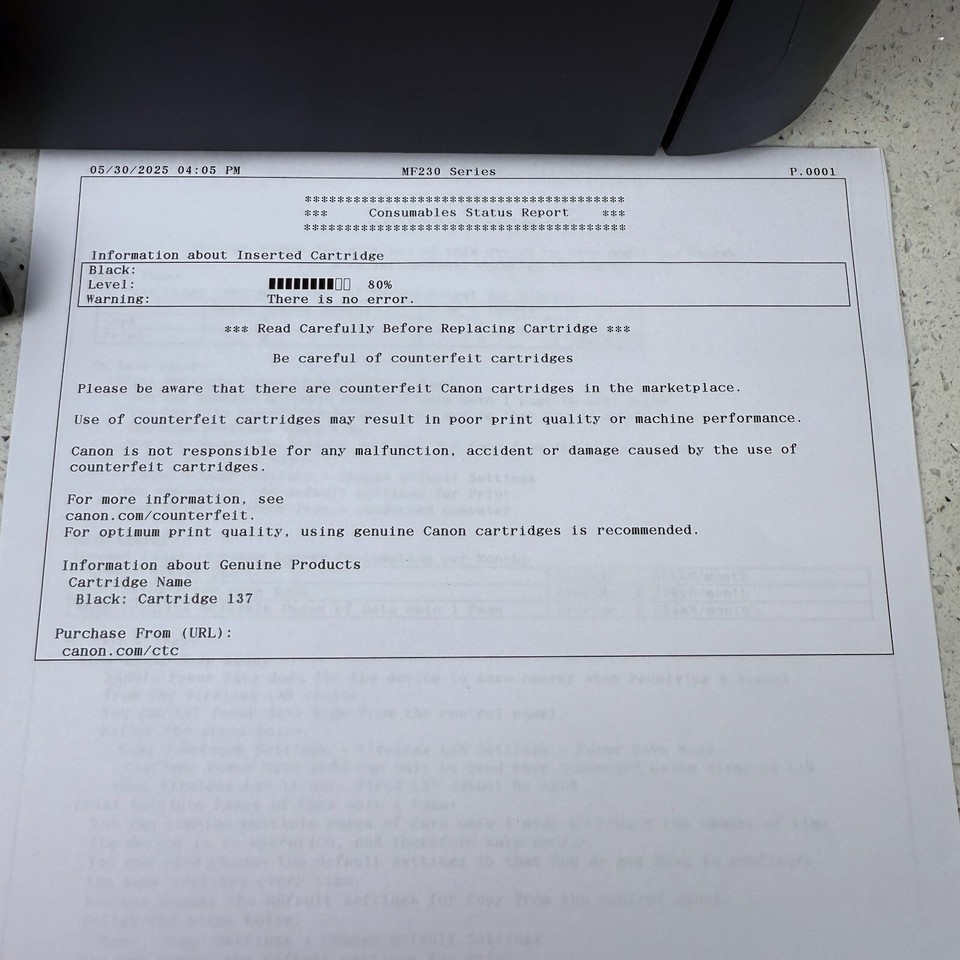 Canon Laser Printer Model F171900 Near Mint | eBay