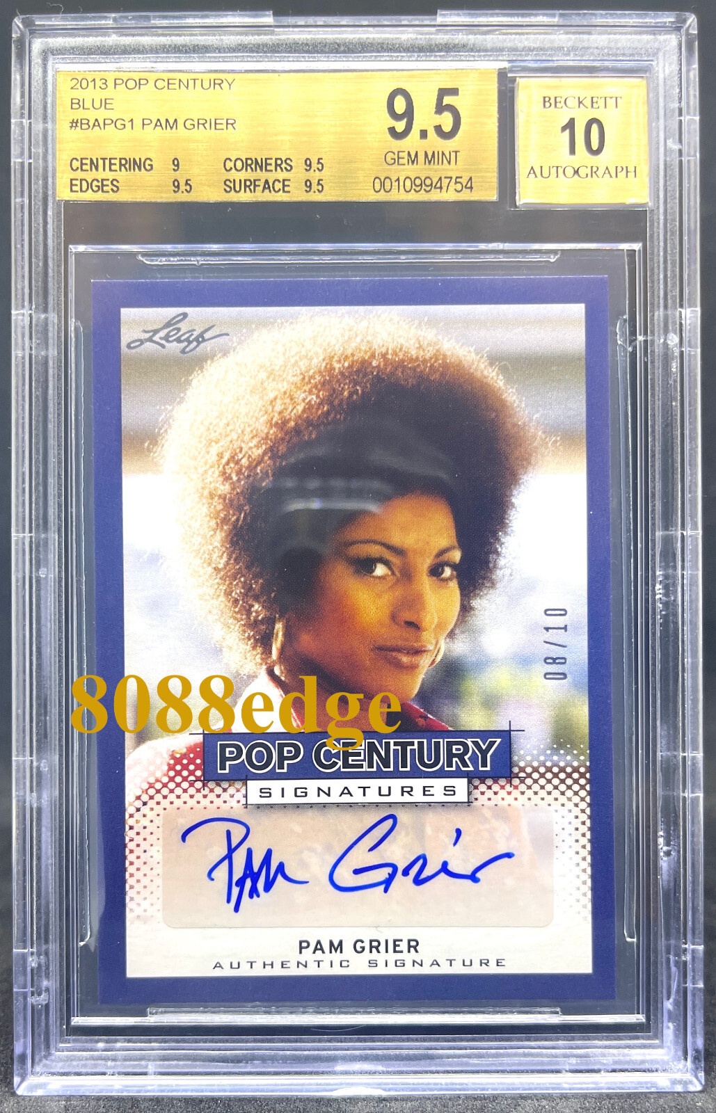 2013 POP CENTURY AUTOGRAPH: PAM GRIER #8/10 AUTO "FOXY/JACKIE BROWN ...