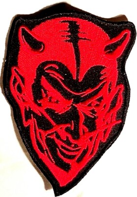 DEVIL EMBROIDERED MOTORCYCLE VEST IRON ON PATCH Q-21 | eBay