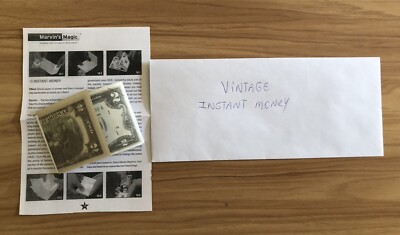 Vintage Magic Trick Instant Money Magic Trick W/ Instructions. Rare | eBay