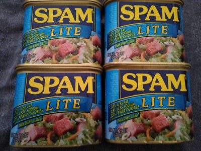 SPAM LITE Healthy 4 Set 12 oz. Cans Meat Food Pork FRESH Exp. 2027 | eBay