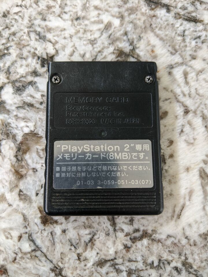 Official PlayStation 2 PS2 Memory Card 8MB - Sony OEM - MagicGate ...