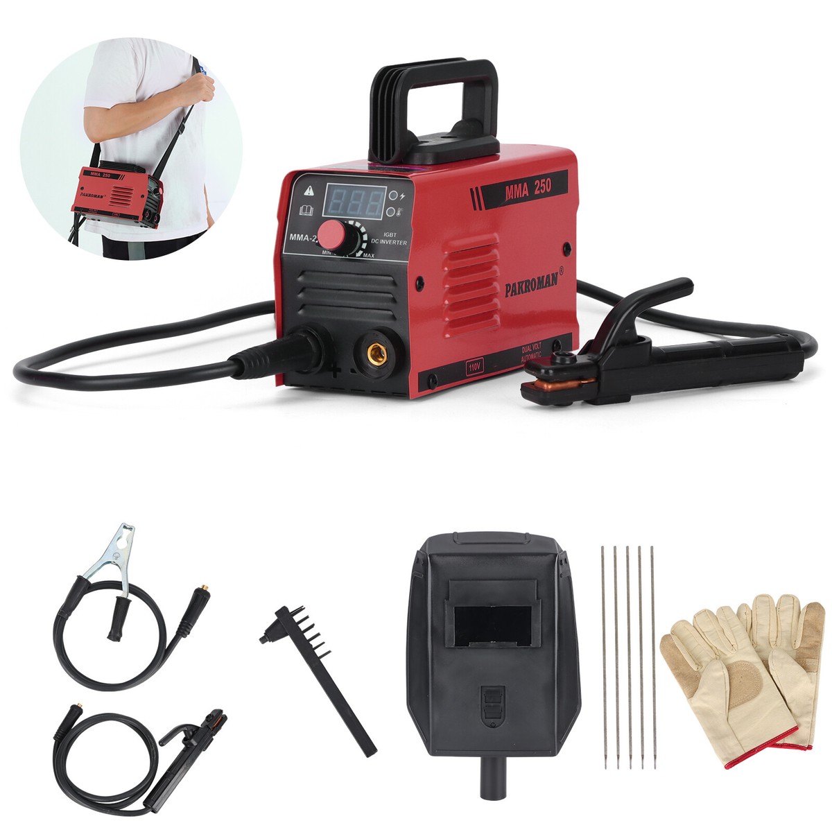 Maquina De Soldar Welding Machine, Upgraded MMA-250A 110V Welder ...