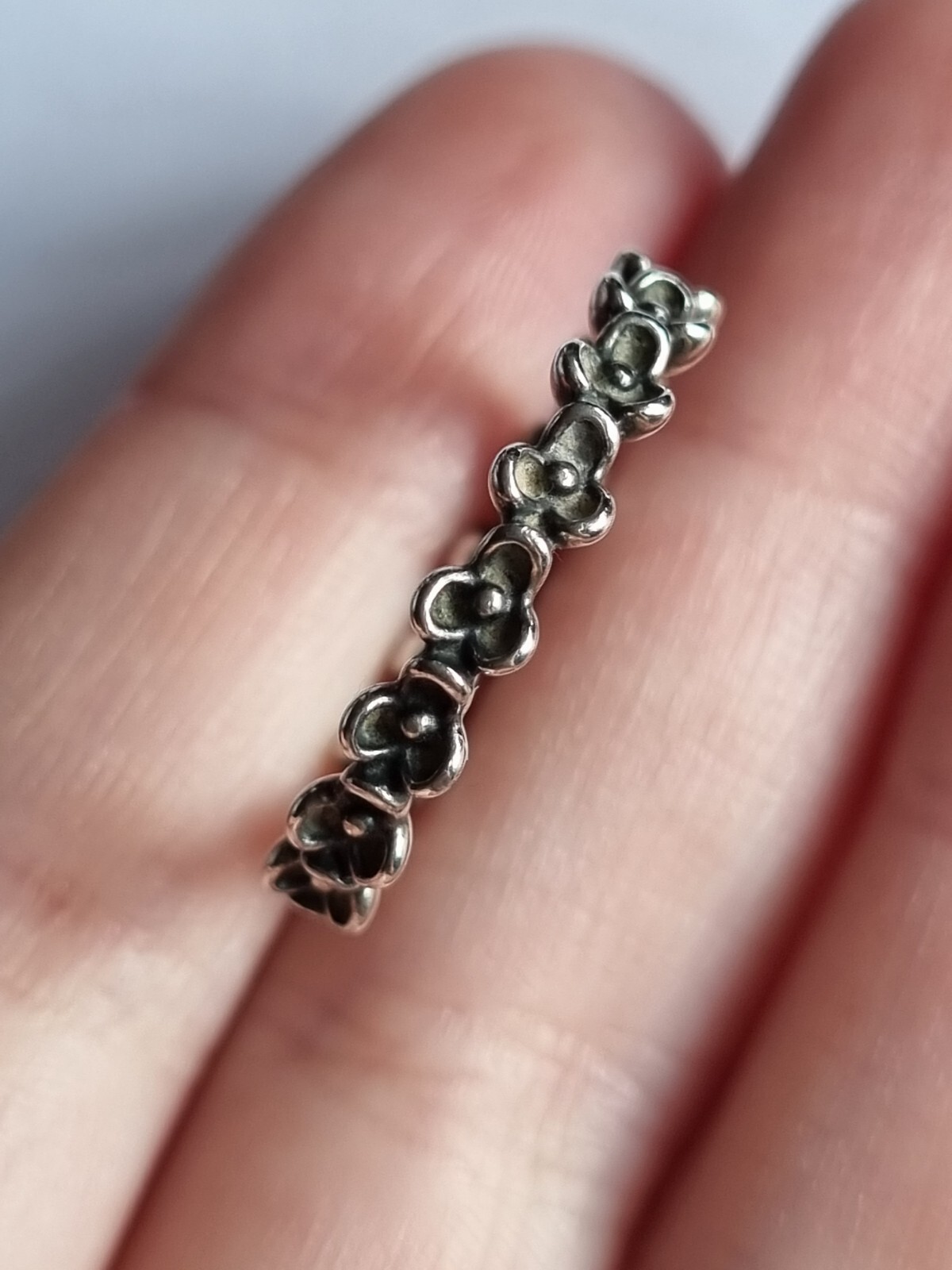 Genuine Pandora Wanda's Garden Flower Ring S925 ALE S… - Gem