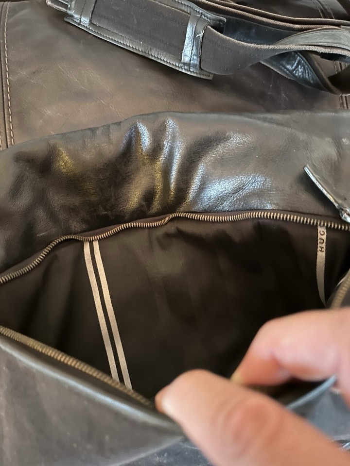 Hugo Boss Leather Messenger Bag | eBay UK