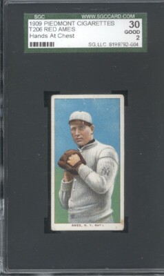 T206 Red Ames Hands at Chest SGC 2 Piedmont 150 Back IGKC L@@K | eBay