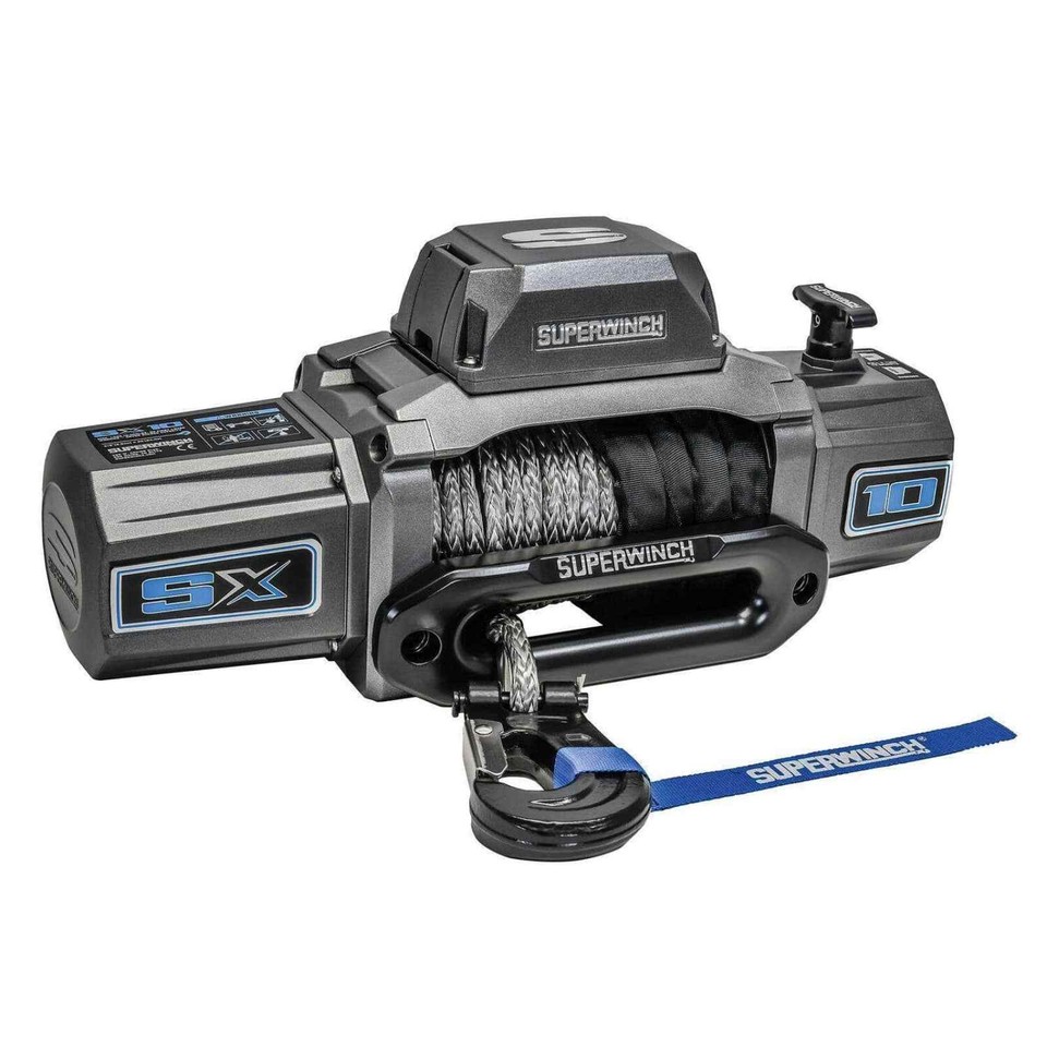 Superwinch® SX10SR 10000 lb Winch 12V DC 80 ft Synthetic Rope 1710201 ...