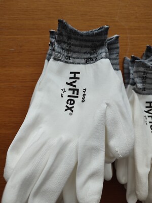 10 pair Ansell HyFlex 11-600 Palm-Coated Precision Work Gloves size10 ...