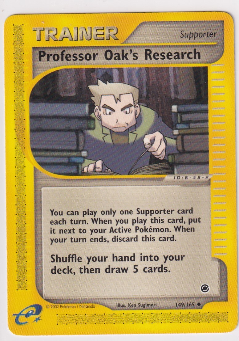 2002 POKEMON -TRAINER-PROFESSOR OAK 149/165 - e READER - NM -(free ...